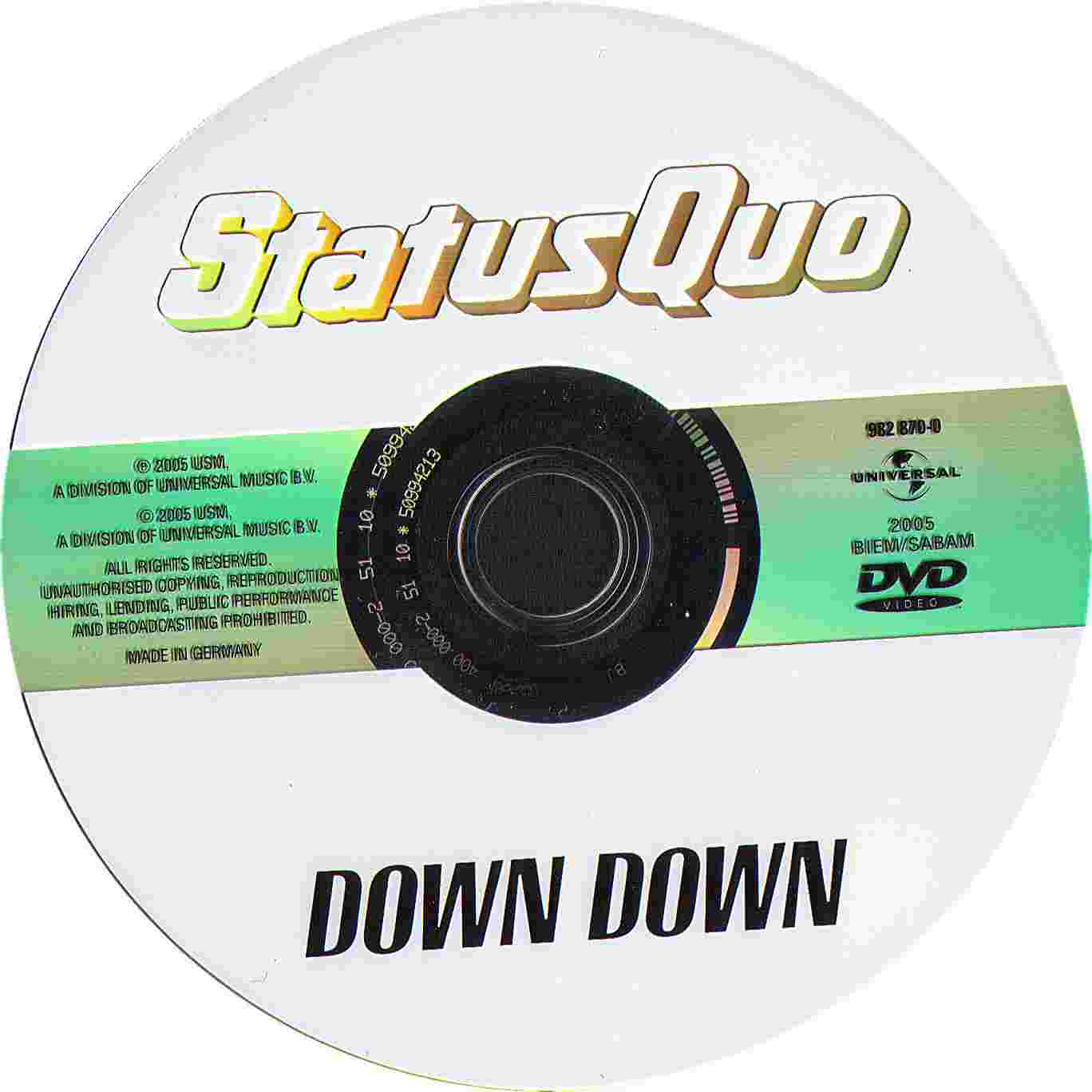 Status Quo Down Down : DVD | DVD Covers | Cover Century | Over 1.000. ...